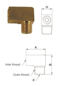 Right Angle Oil Quick Connector with Internal External Threads – IGLAN ...
